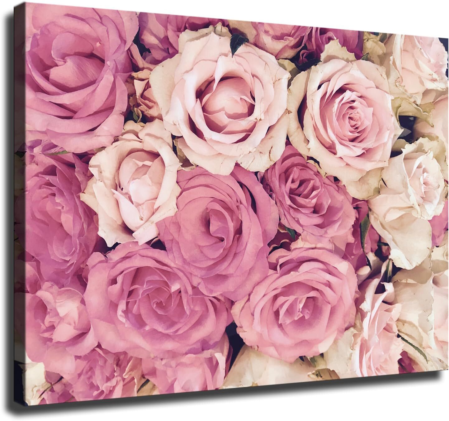 Flower Pink Roses Poster Canvas Wall Art Printins Picture home Decor | eBay