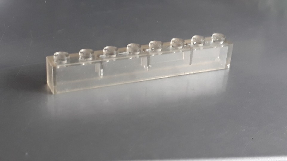LEGO Brick 1x8 Transparent without bottom tubes No: crssprt01 set 810-2 ...