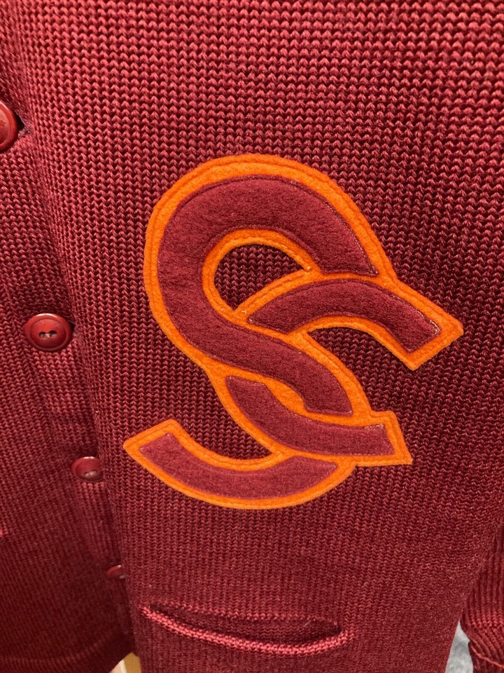 Rare VTG USC Wool Trojan Red Cardigan Sweater Made by HL Whiting Co ...