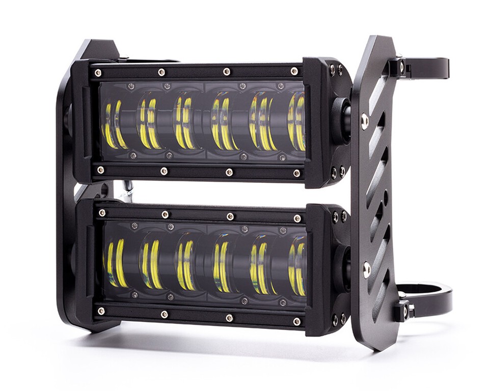 Motorcycle LED Headlight Kit Headlamp Dual Stacked Light Bar for 50 ...