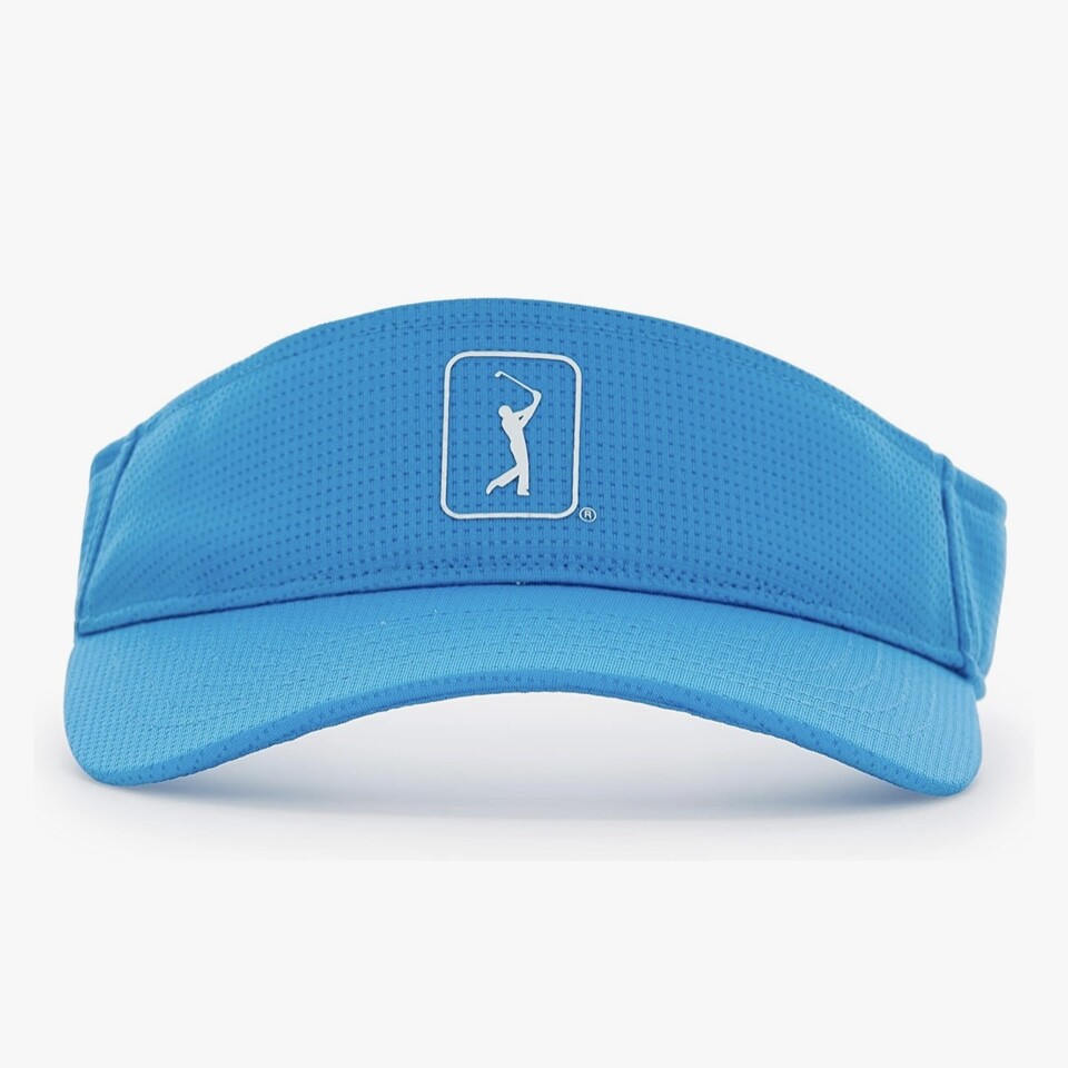 PGA Tour AIRFLUX Fairway Mesh Golf Visor Green Orange Blue Adjustable ...