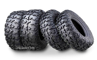 4 FREE COUNTRY Premium ATV/UTV Tires 24x8-12 & 24X10-11 8PR w/Scuff ...
