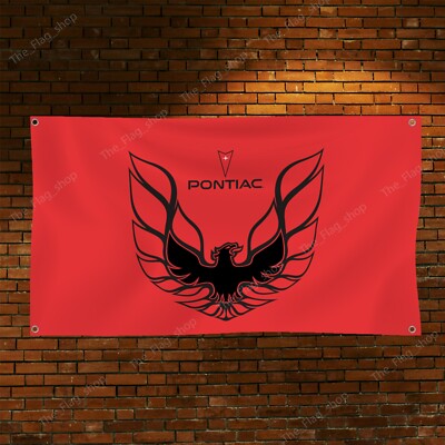Pontiac Flag 3x5Ft Racing firebird Banner Car red Trans am Mane Cave ...