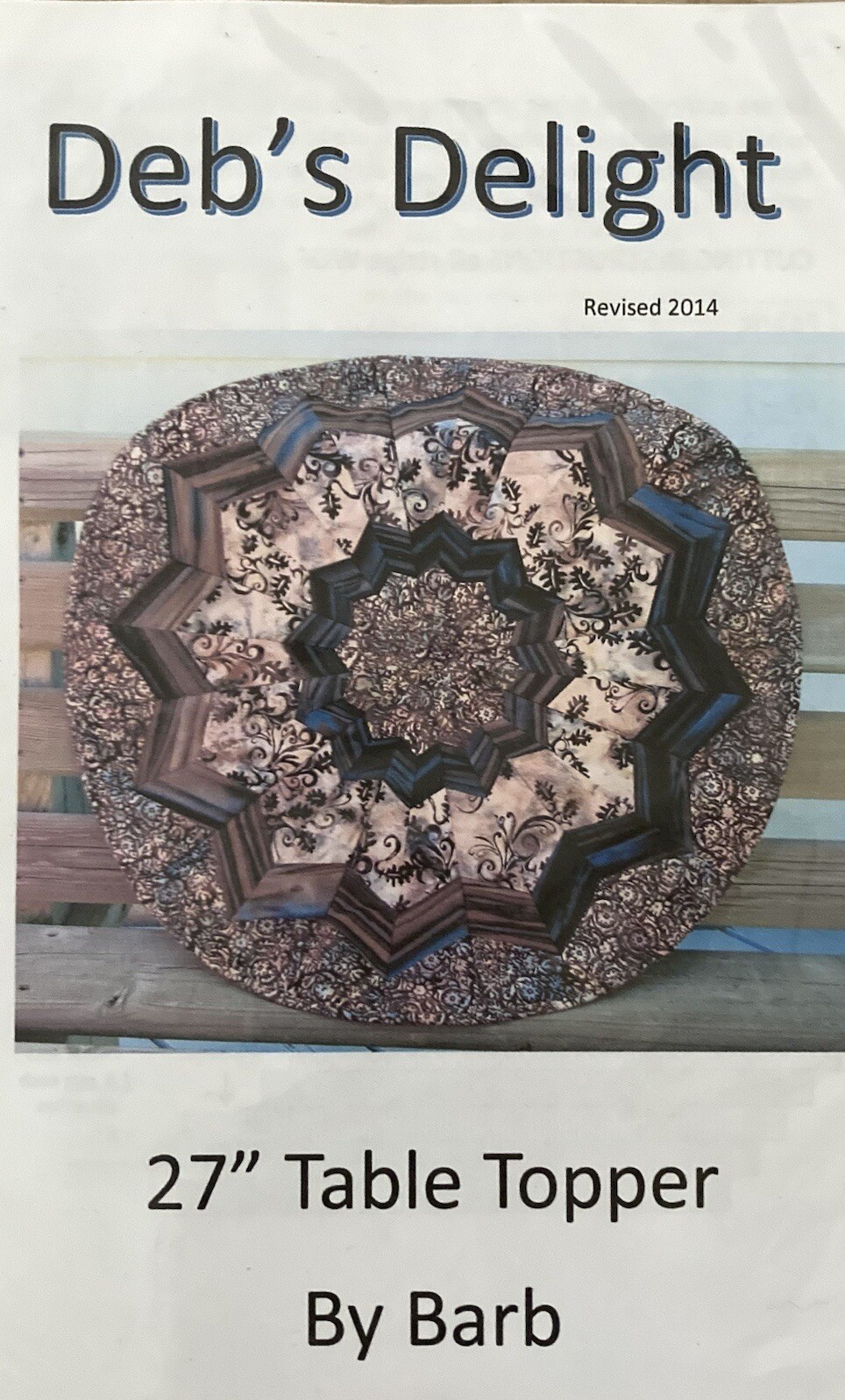 Deb’s Delight 27” Table Topper Pattern by Barb | eBay