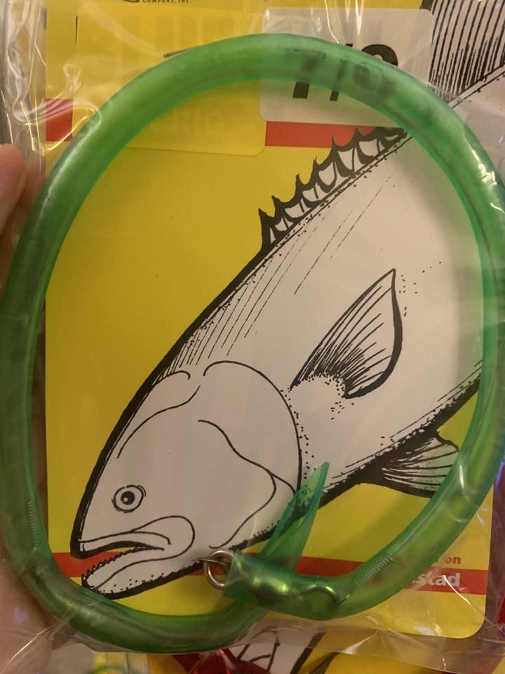 2 Lures 7/0 Eel Tube Striper Trolling Rigs Kayak Fishing Cuda Cobia ...