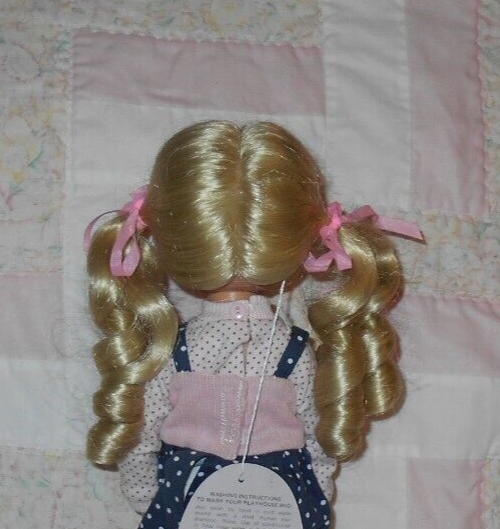 Playhouse MELISSA Doll Wig 8/9 PALE BLONDE Long Ringlet Curls Ponytails ...