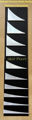 Mother of Pearl Shark Fin Inlay Set for Jackson Style Guitars,10pcs/set ...