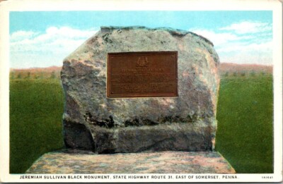 Postcard Jeremiah Sullivan Black Monument State Highway Route 31 White ...