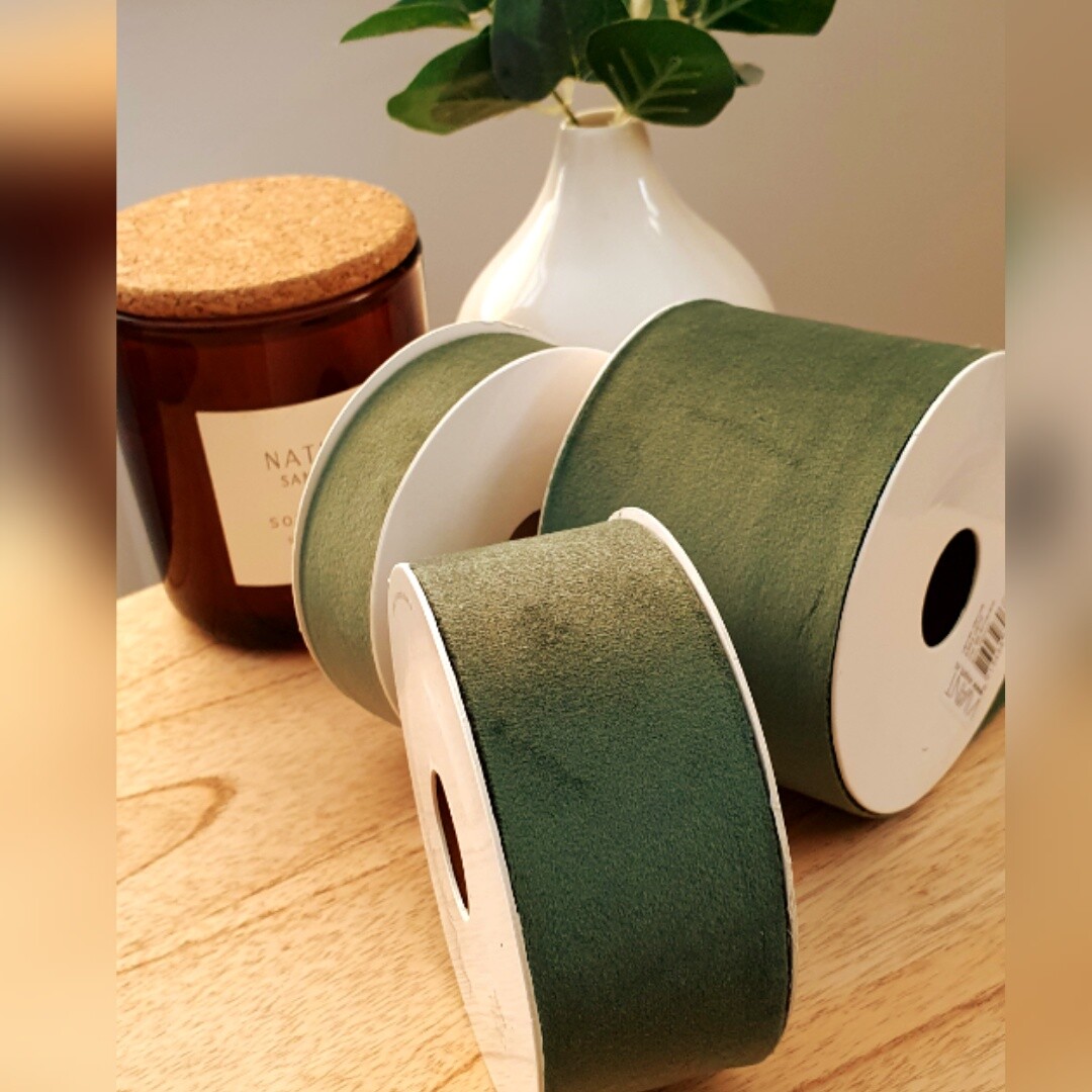 25,40,70mm Soft Velvet Ribbon. Vintage Colours. Wedding Floral Shabby ...