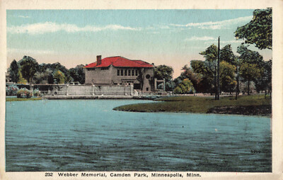 Postcard Webber Memorial Camden Park Minneapolis Minnesota MN WB | eBay