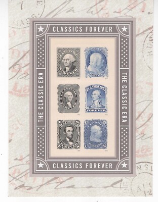 Scott Sheet # 5079 "The Classic Era", Pane of 6 Forever Stamps - 2016 ...