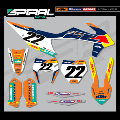 Custom MX Graphics Kit Factory Team KTM XC EXC F 125 250 350 450 2021 ...