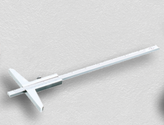 Vernier Depth Gauge with screw lock. Range is 0 - 150mm and the base ...