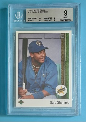 BGS 9 1989 Upper Deck Gary Sheffield Rookie #13 Brewers MINT | eBay