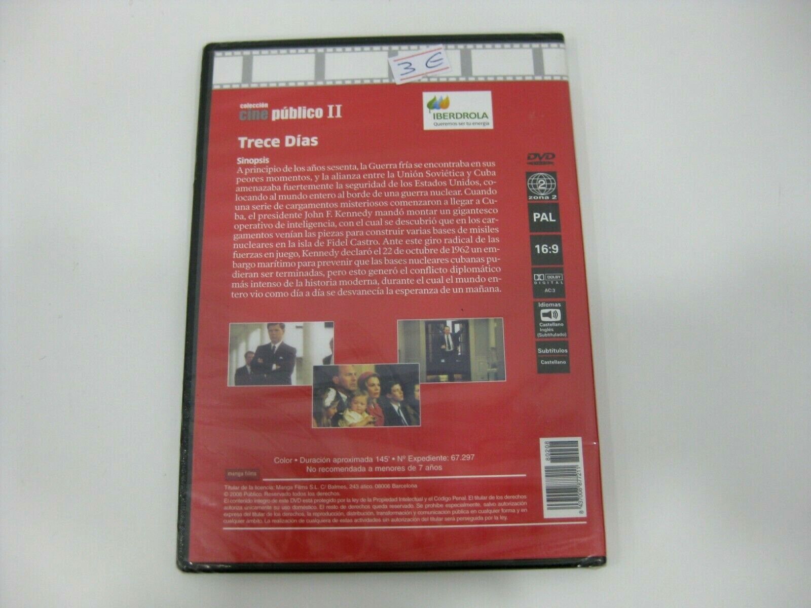 Treize Jours DVD Kevin Costner Bruce Greenwood Steven Culp Scellé Neuf ...