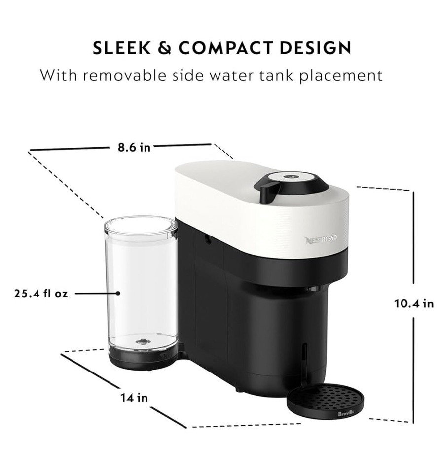 Nespresso Vertuo Pop+ Coffee & Espresso Machine White Brand New In ...