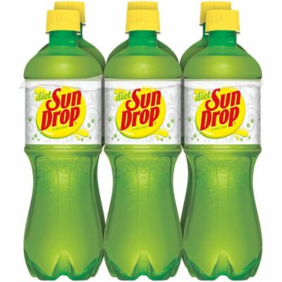 Lot of four 6 Packs of Diet Sun drop bottles 16.9 oz citrus cola ...