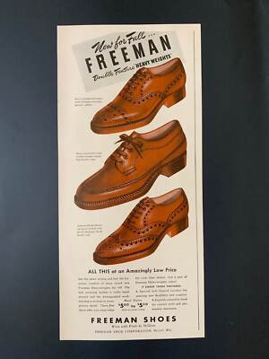 Vintage 1940s Freeman Shoes Ad | eBay