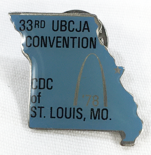 1978 UBCJA 33rd Convention St Louis MO Carpenters Union Vintage Enamel ...