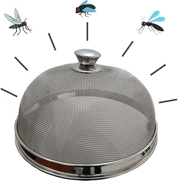 Stainless Steel Mesh Plate Serving Cover Food Dome Lid for protection ...