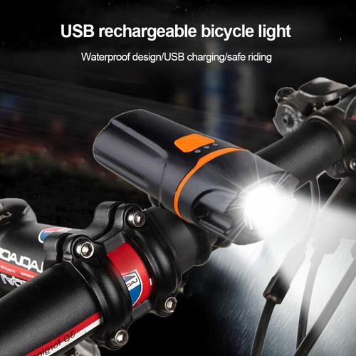 Waterproof Bicycle light Bike Head Front Light USB Rechargeable ...