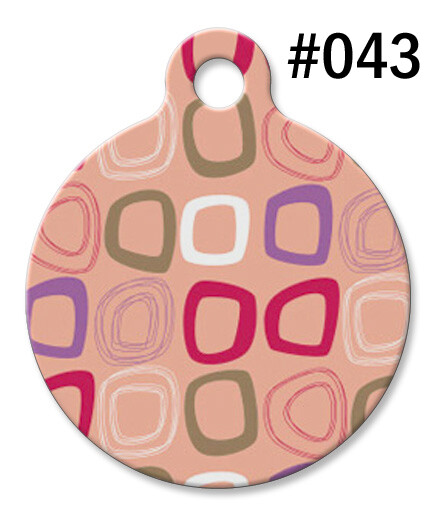 Custom Designer Pet ID Tags for Dog & Cat, Personalized Stylish Round ...