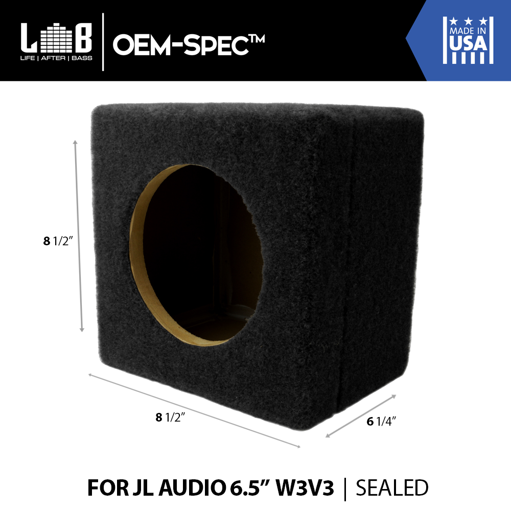 JL Audio 6.5" W3v3 (6W3v3) Sub Woofer Sealed MDF Enclosure for Single ...