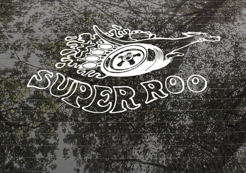 FORD SUPER ROO CUT RIGHT WHITE DECAL 340mm x 210mm FPV VINTAGE CLASSIC ...