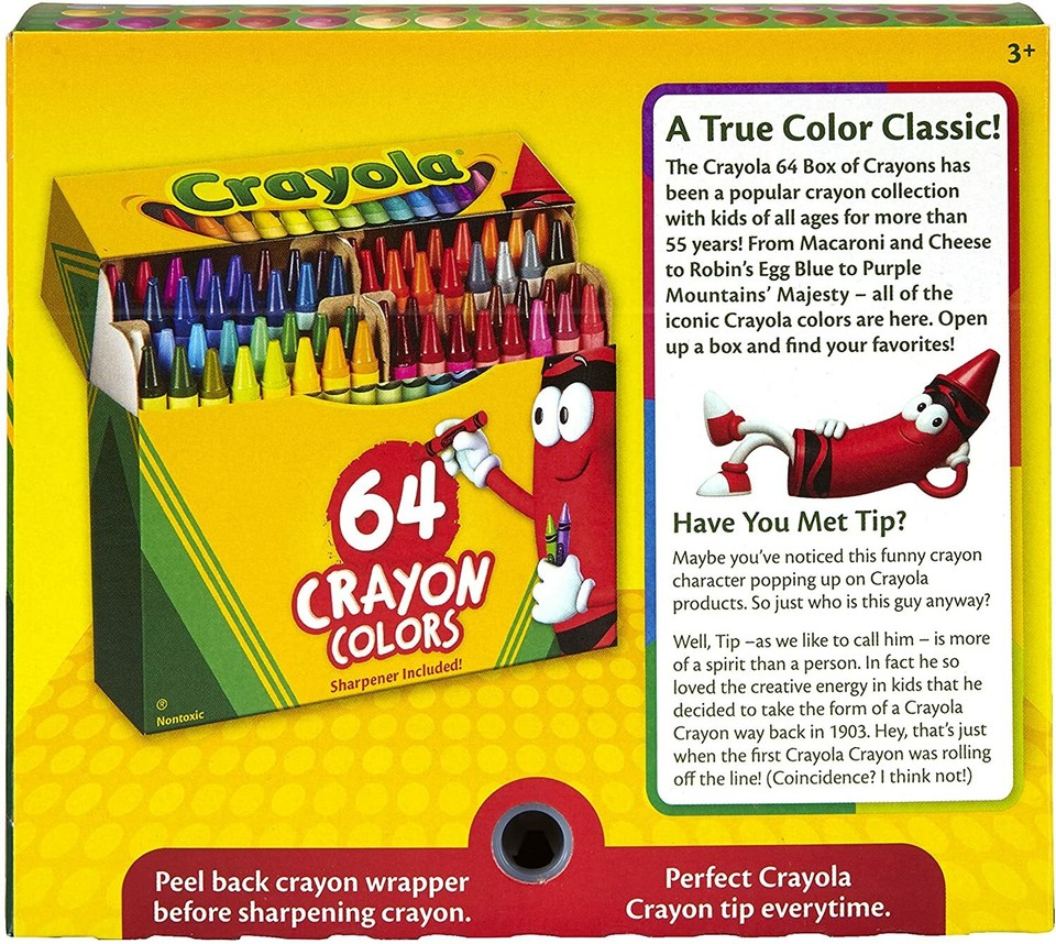 Crayola Crayons 52-0064 Crayons Assorted Colors 64 Count Built-In ...