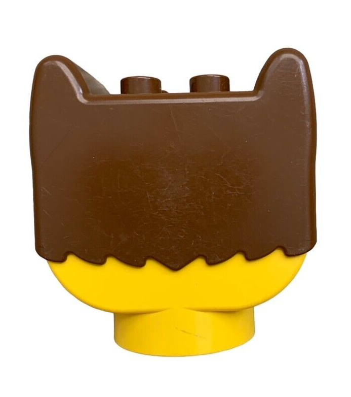 Lego Duplo BEAR FACE HEAD ONLY On LARGE BLOCK Vintage Replacement Part ...