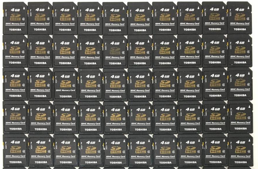 TOSHIBA SDHC Card 4GB Bulk Lot – Choose 10 / 50 / 100 pcs – Memory ...