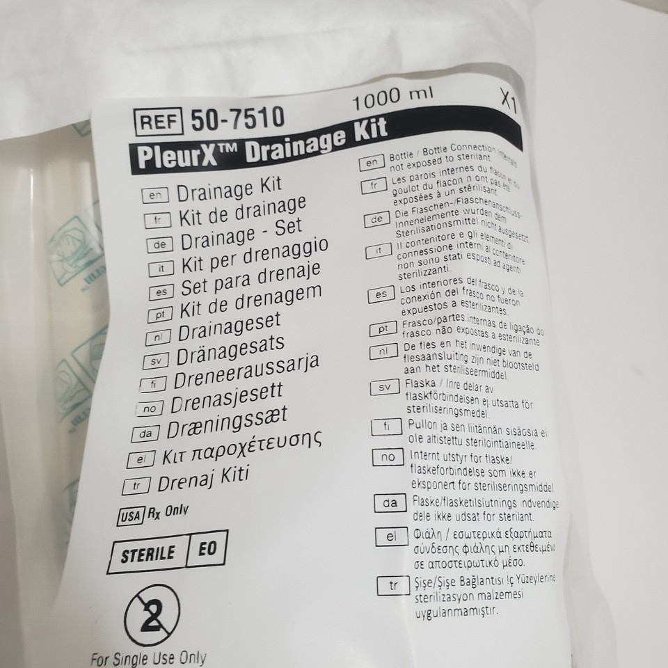 Pleur X 50-7510 Drainage Kit New Box Of 10 Sealed Bottles and Packs | eBay