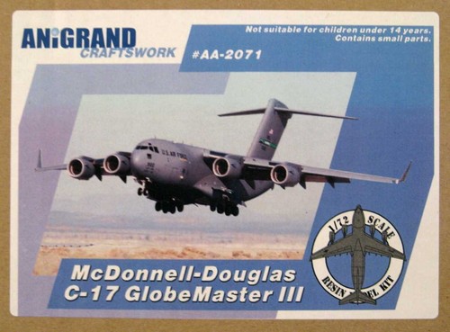 Anigrand Models 1/72 McDONNELL DOUGLAS C-17 GLOBEMASTER III Transport ...