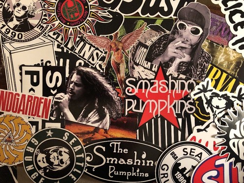 Grunge Rock Sticker Lot - Kurt Cobain Sub Pop Records Stone Temple ...