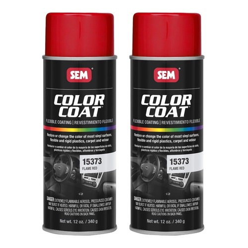 SEM 15373 Color Coat Flame Red Spray Paint Aerosol Can 12 oz. (2 Cans ...