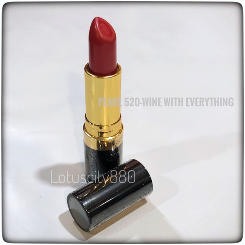 REVLON SUPER LUSTROUS LIPSTICK...( PEARL 520- WINE WITH EVERYTHING ...