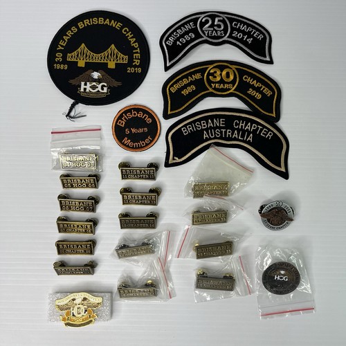 Mixed Lot x23 BRISBANE CHAPTER Harley Owners Group HOG Club Patches ...