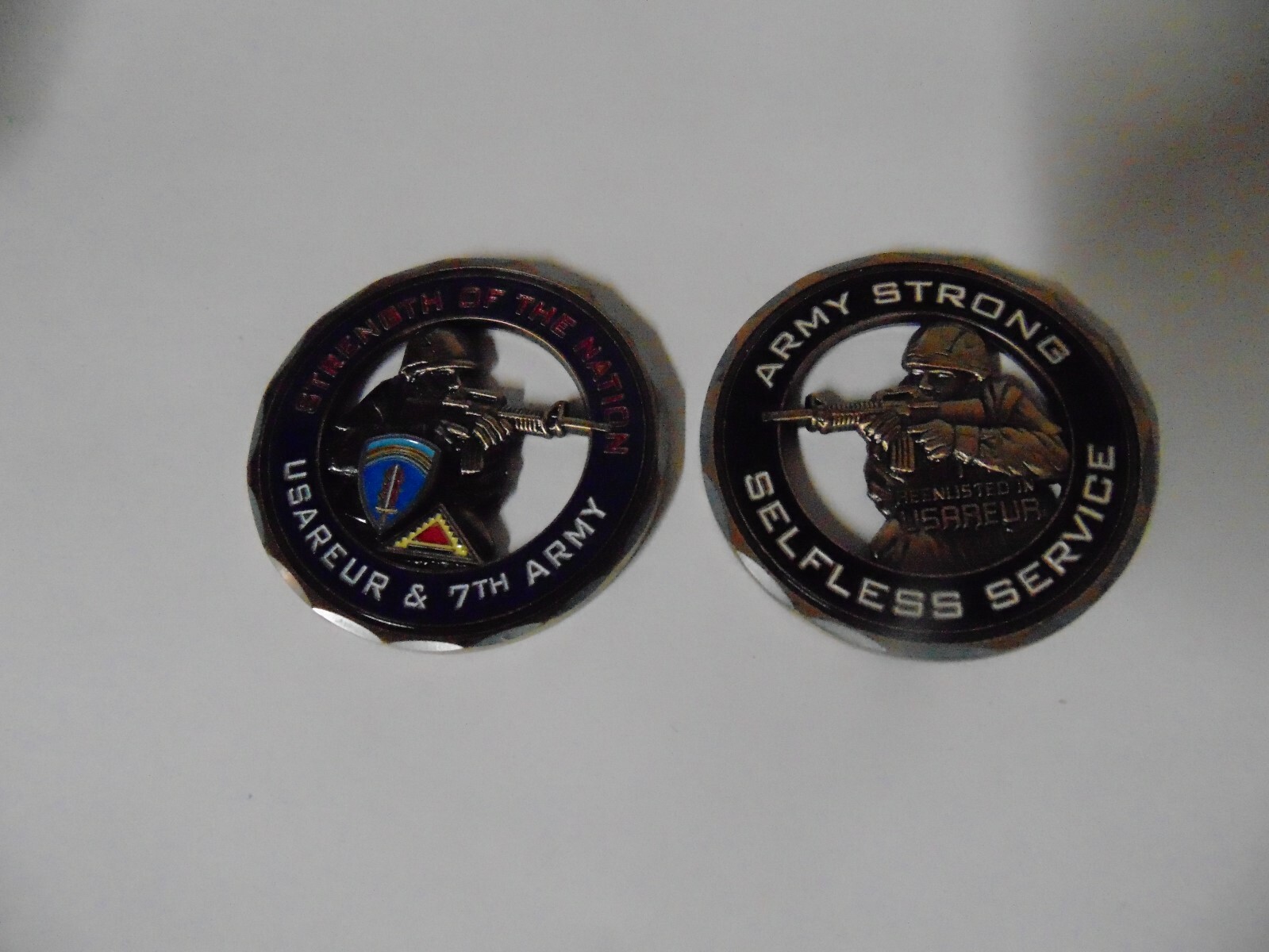 CHALLENGE COIN USAREUR & 7TH ARMY REENLISTED ARMY STRONG STRENGTH OF ...