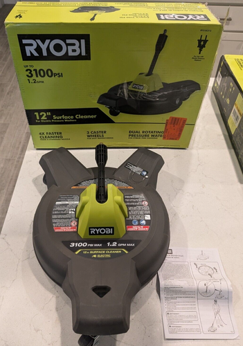 Ryobi 12" Surface Cleaner w/ wheels for Electric Pressure Washers ...