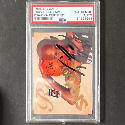 2004 NBA Properties #82 Travis Outlaw Signed Card AUTO PSA Slabbed ...