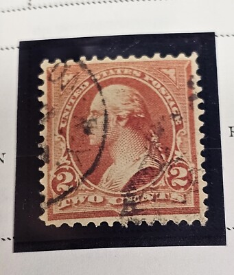 US Postage Stamp George Washington Two Cent 2¢ Red Stamp 1894 Shield ...