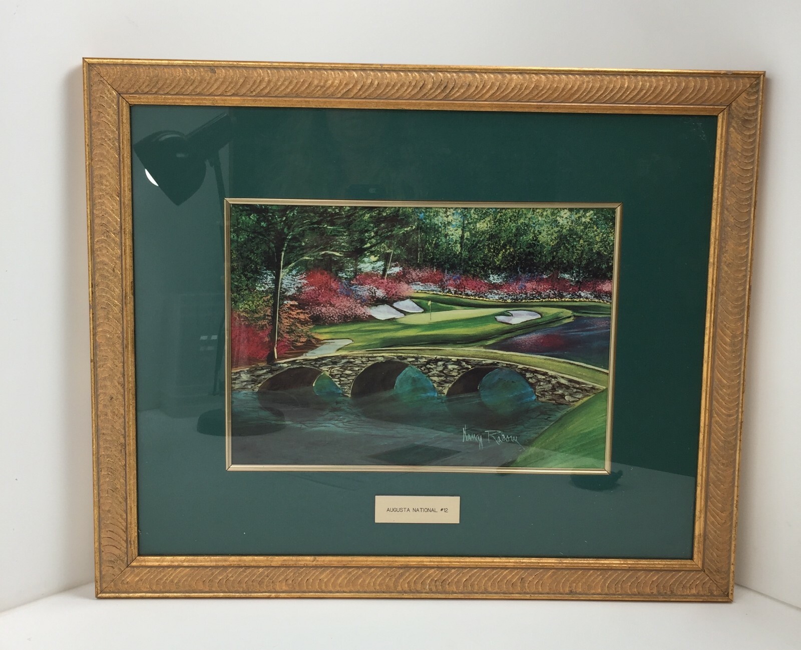 Nancy Raborn "Augusta National #12" Golf Print 194/5000 Signed Framed ...