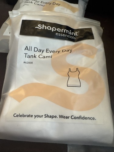 Shapermint Cami Tank Size Medium All Day Every Day White Scoop New | eBay