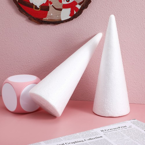 Set of 2 Polysyrene Cone Craft Polystyrene Cones for Crafting Foam ...