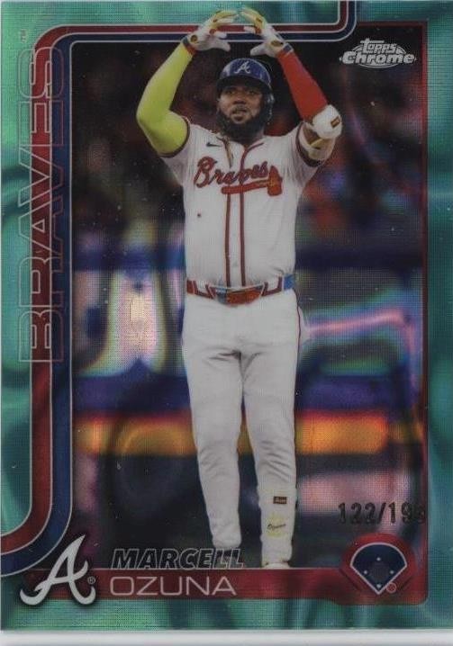 2025 Topps Chrome - Marcell Ozuna #250 Aqua Lava Refractor /199 for ...