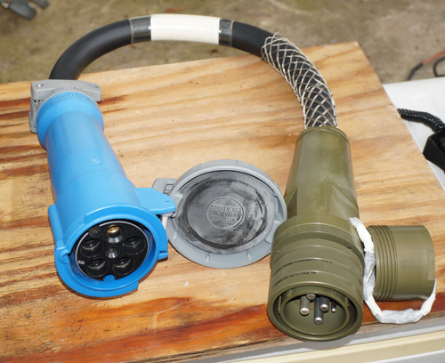 100 Amp Power Adapter Cable HUBBELL 5100C9W to Military, 4'L, 6150-01 ...