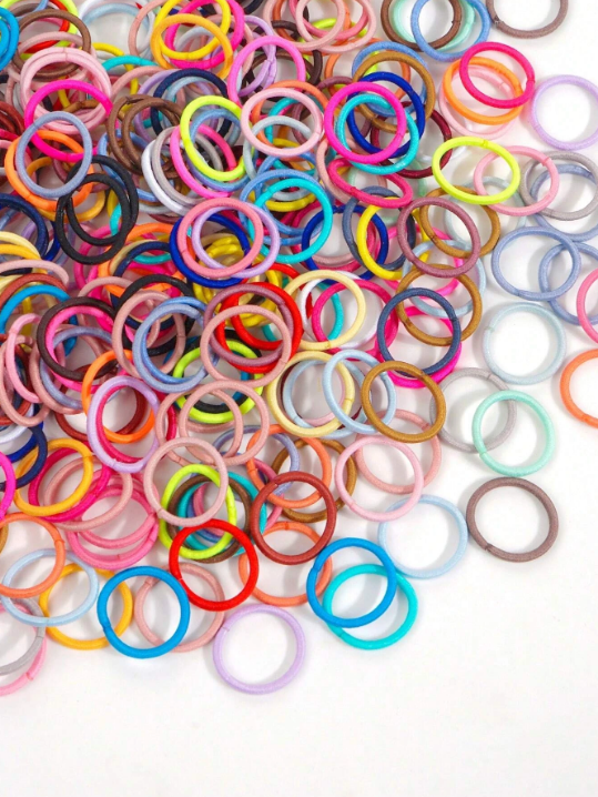 50 NEW EXTRA SUPER STRONG MINI SMALL HAIR ELASTICS BOBBLES BANDS KIDS ...