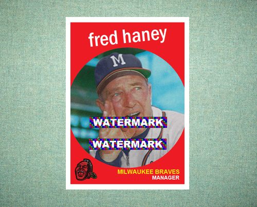 Fred Haney Milwaukee Braves 1959 Style Custom Baseball Art Card | eBay