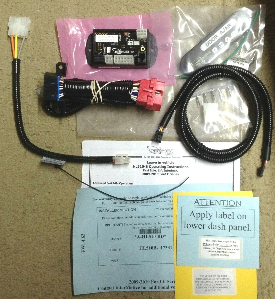Operated Door Interlock Kit