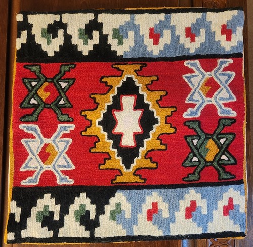 16" Square Embroidered Kilim Style Throw Pillow Cover | eBay